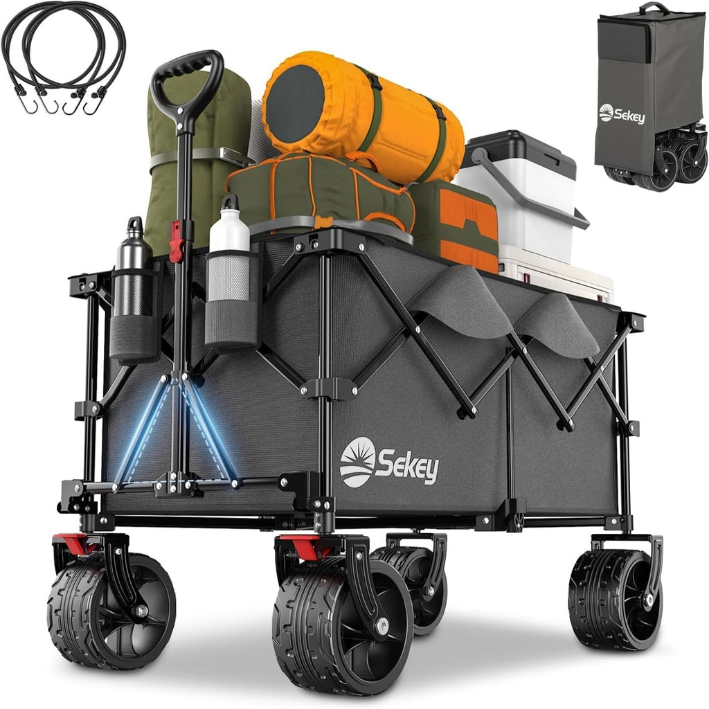 Sekey 200L Folding Festival Trolley with All-Terrain Extra Wide Wheels