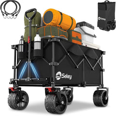 Sekey 200L Folding Festival Trolley with All-Terrain Extra Wide Wheels
