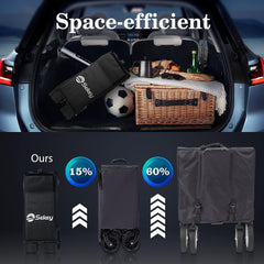 Sekey 200L Folding Festival Trolley with All-Terrain Extra Wide Wheels