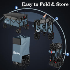 Sekey 200L Folding Festival Trolley with All-Terrain Extra Wide Wheels