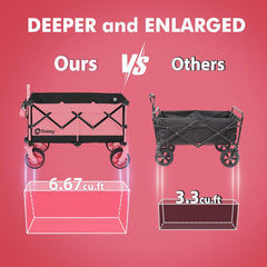 Sekey 200L Folding Festival Trolley with All-Terrain Extra Wide Wheels