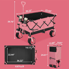 Sekey 200L Folding Festival Trolley with All-Terrain Extra Wide Wheels